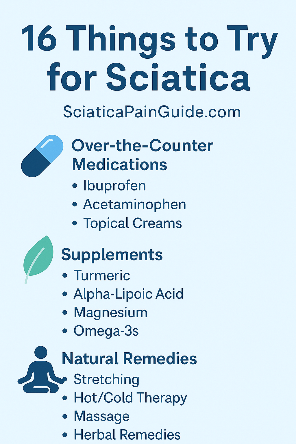 What Can I Take for Sciatica Pain? Safe Medications & Natural Options ...
